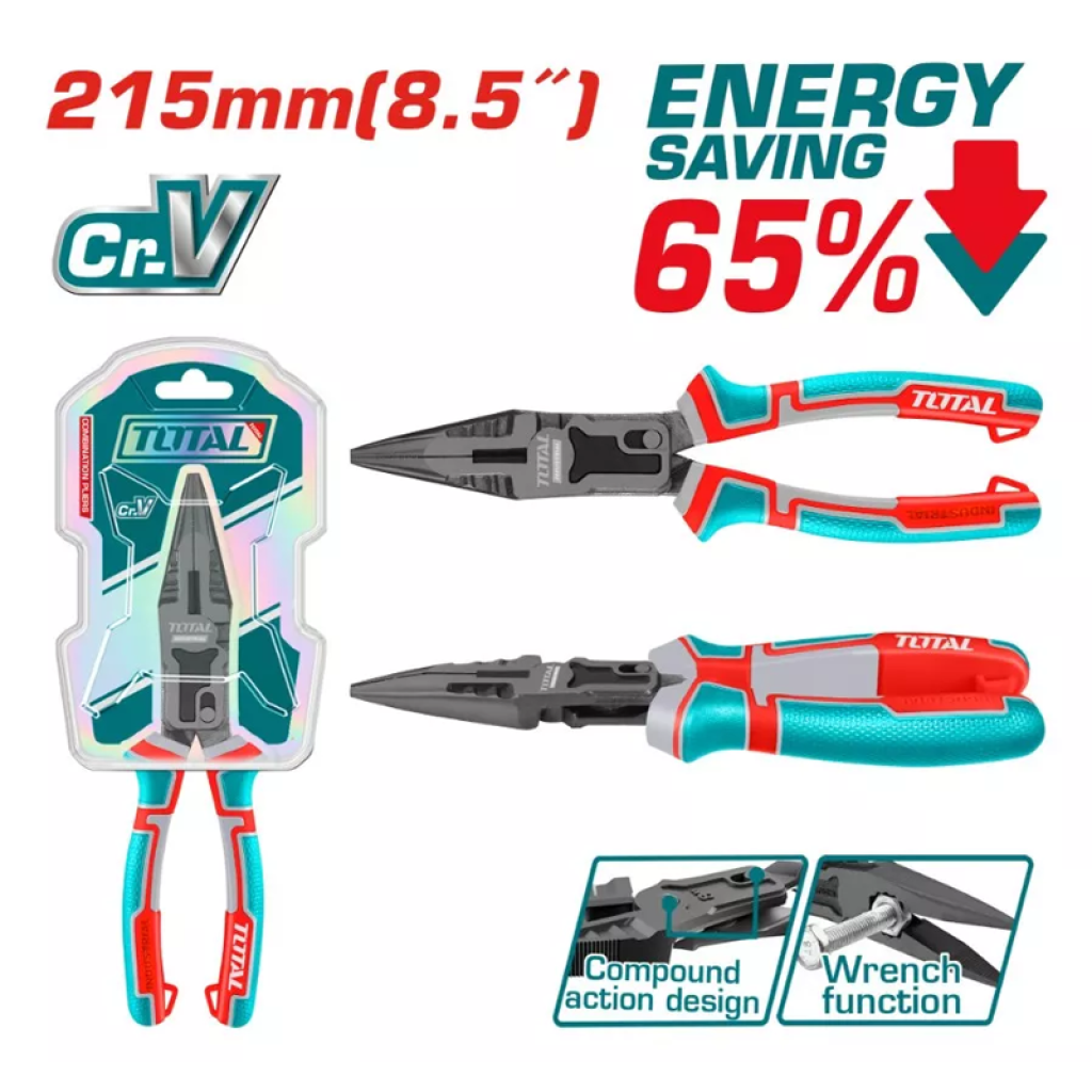 Տափակաբերան աքցան 215մմ TOTAL THTC520806 (ԿՈԴ 14236)